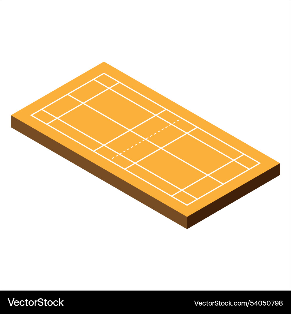 Badminton pitch 3d Royalty Free Vector Image - VectorStock