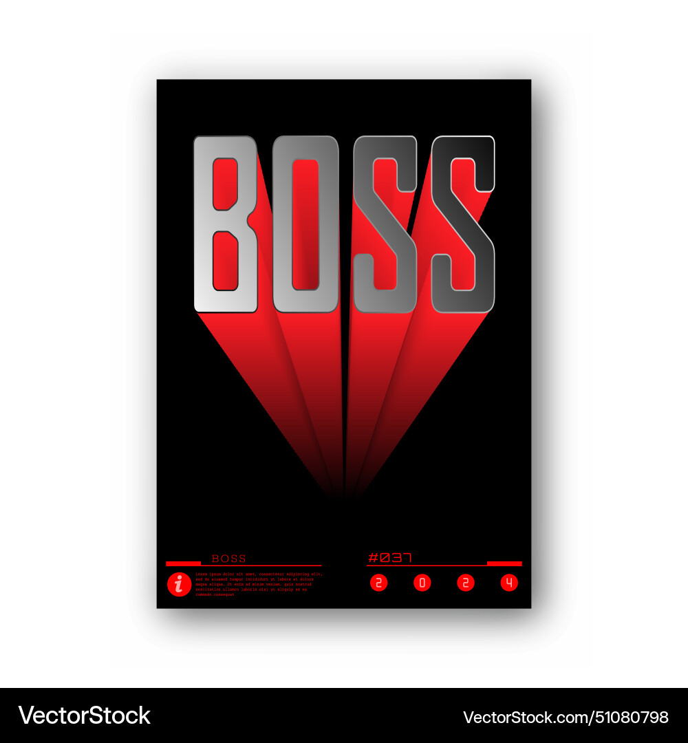 Boss a stylized template for poster billboard Vector Image