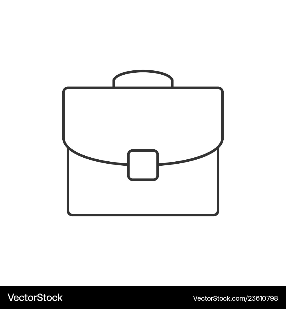 Briefcase outline icon Royalty Free Vector Image