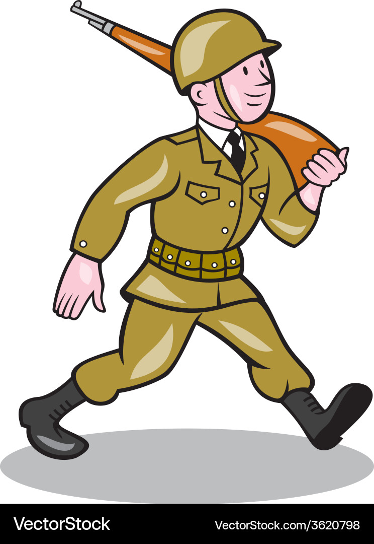 Military Cartoon Marching Vector Images (over 150)