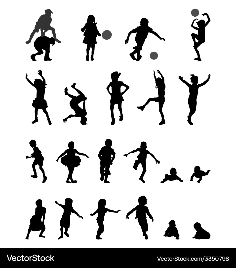 Children playing Royalty Free Vector Image - VectorStock