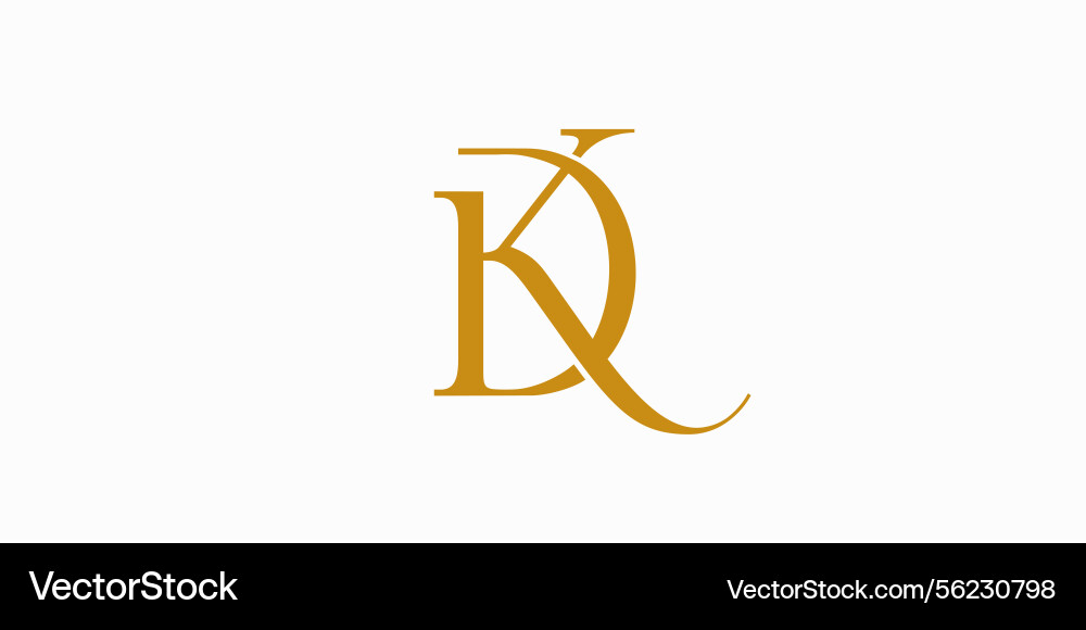 DK Initials Monogram Logo Royalty Free Vector Image