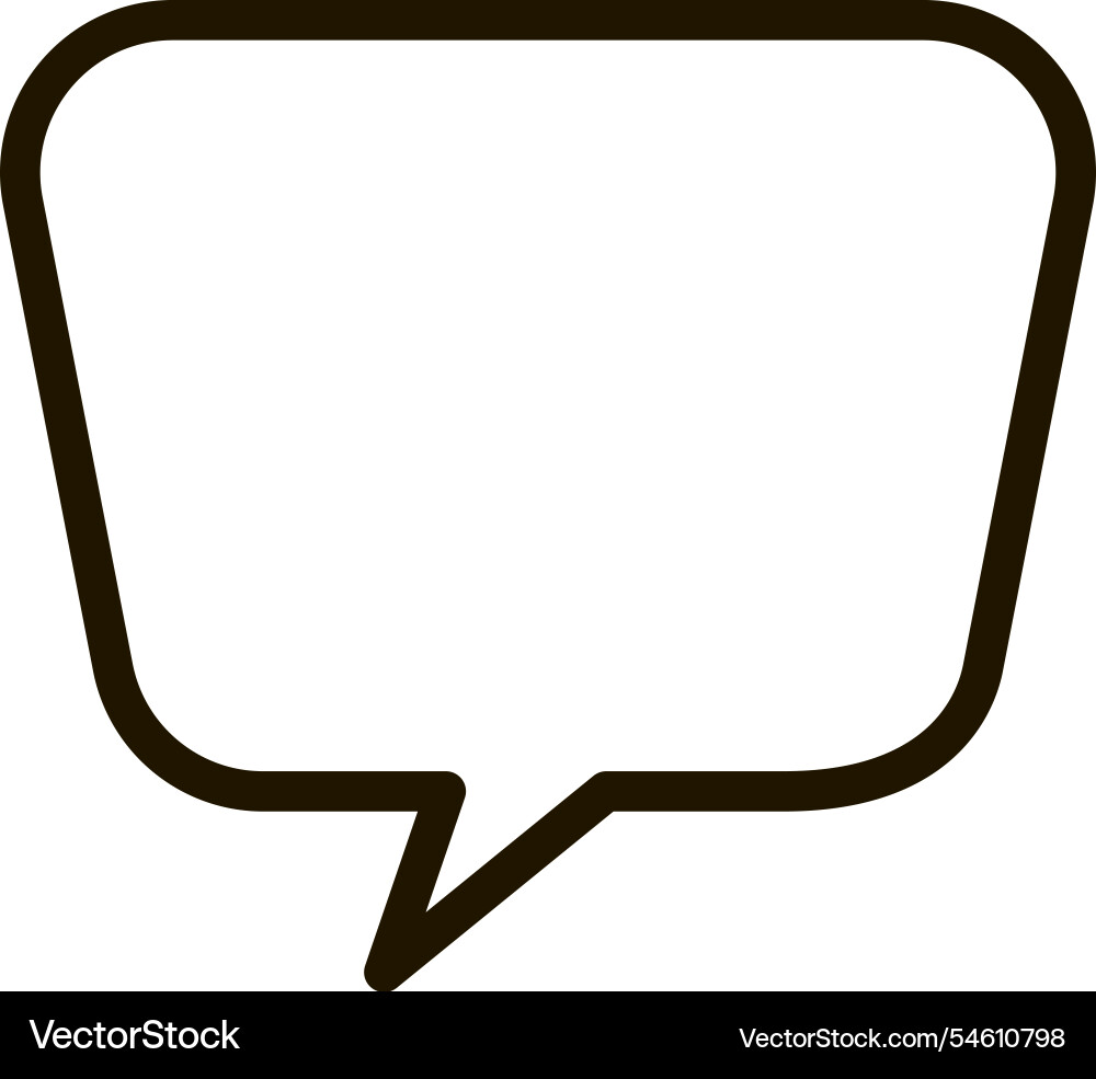 Empty speech bubble featuring rounded corners Vector Image
