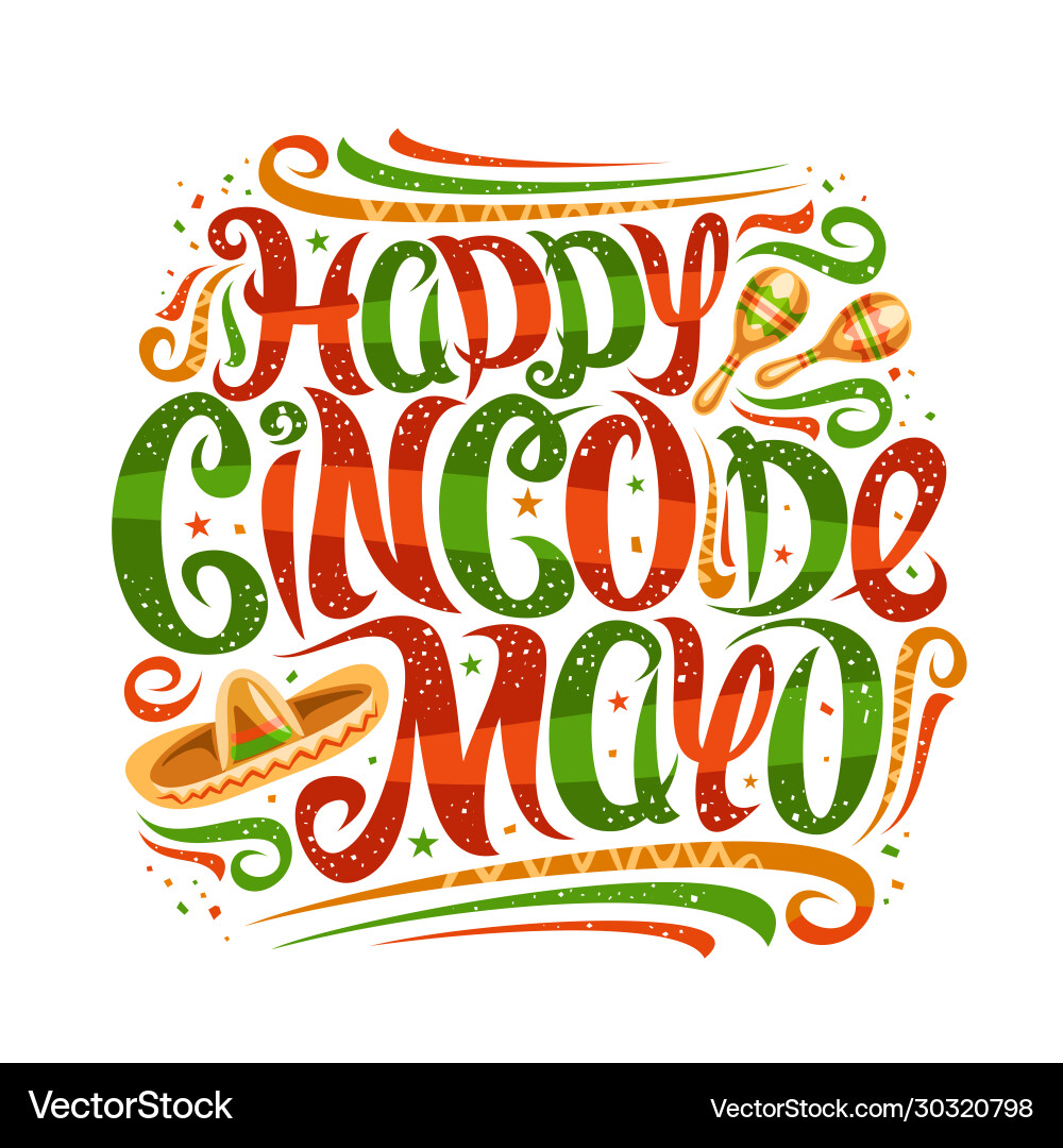 Greeting card for cinco de mayo Royalty Free Vector Image