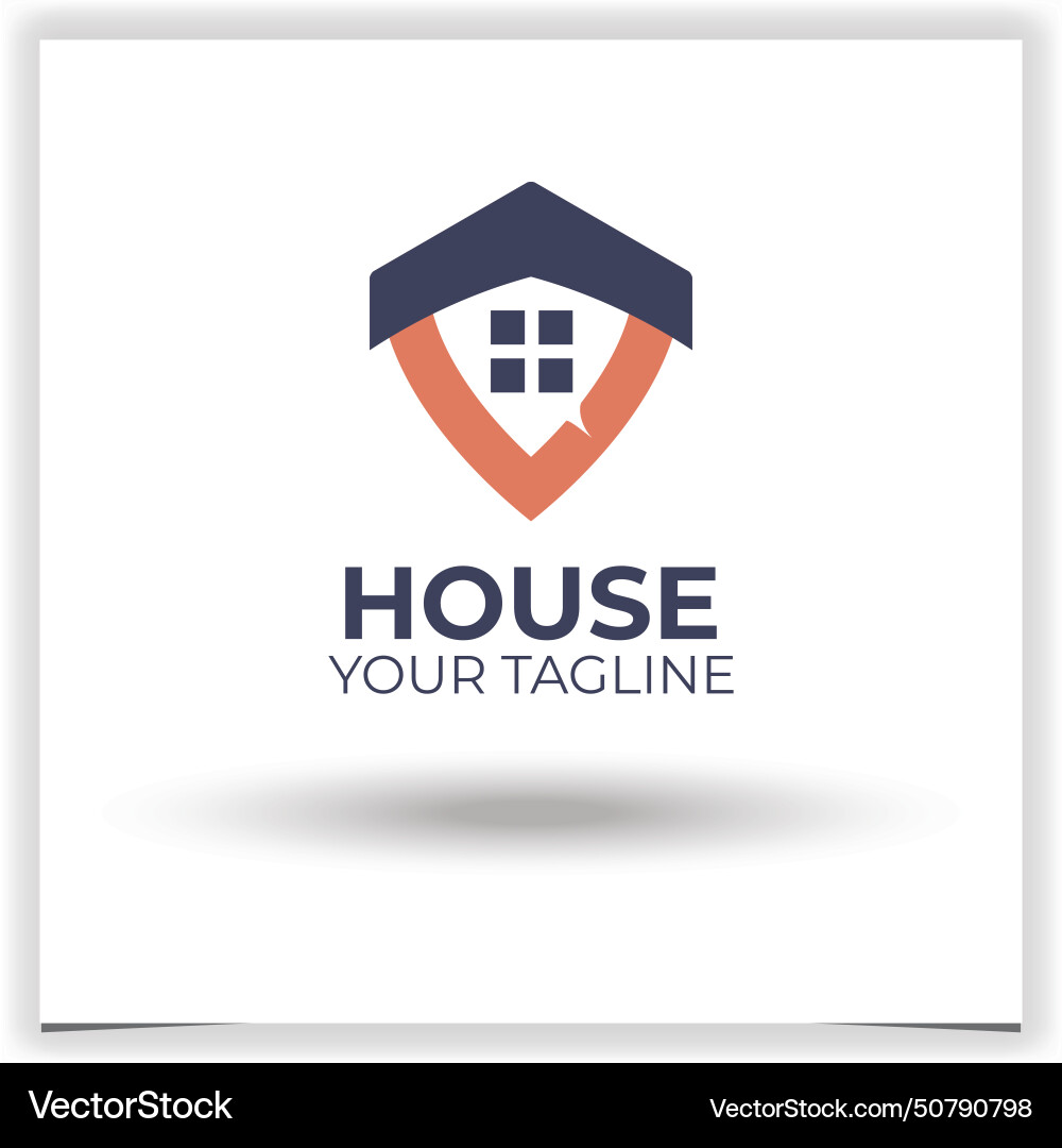 House talk logo design template Royalty Free Vector Image