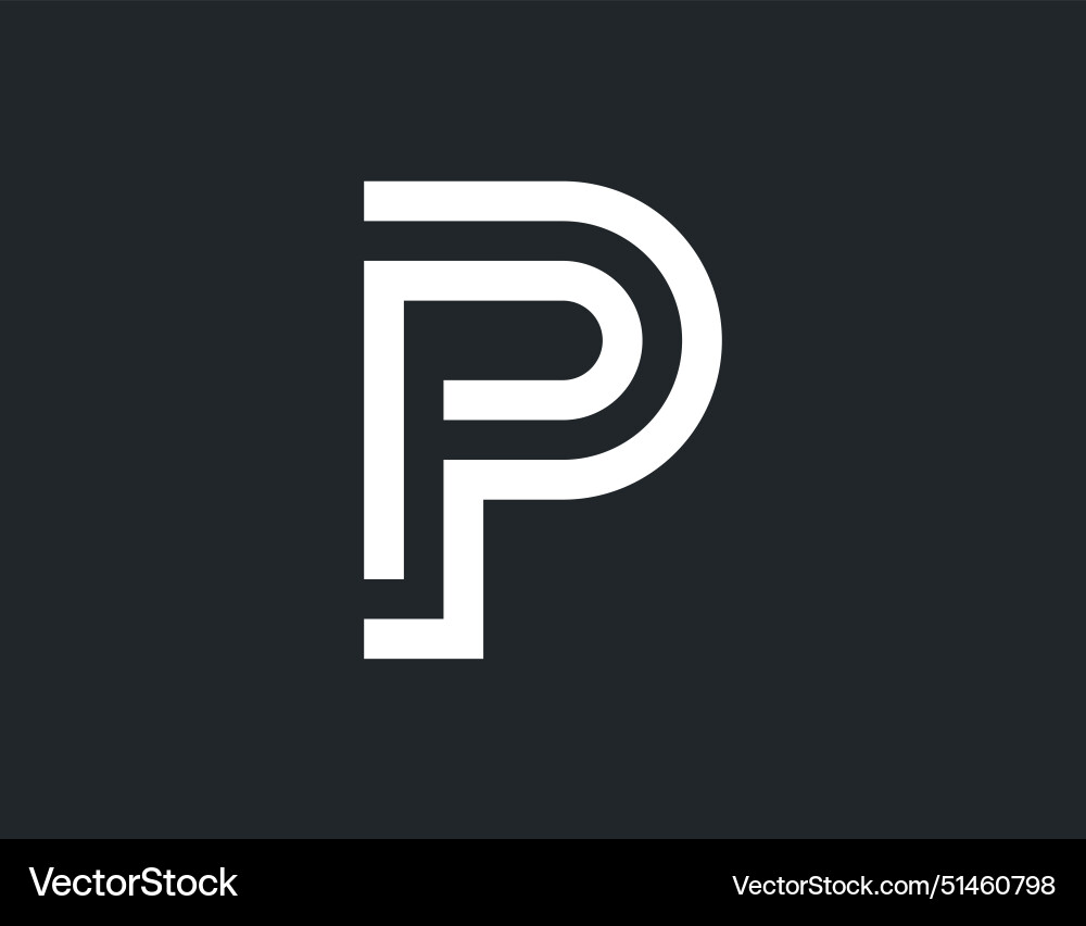 Initial p letter logo design Royalty Free Vector Image