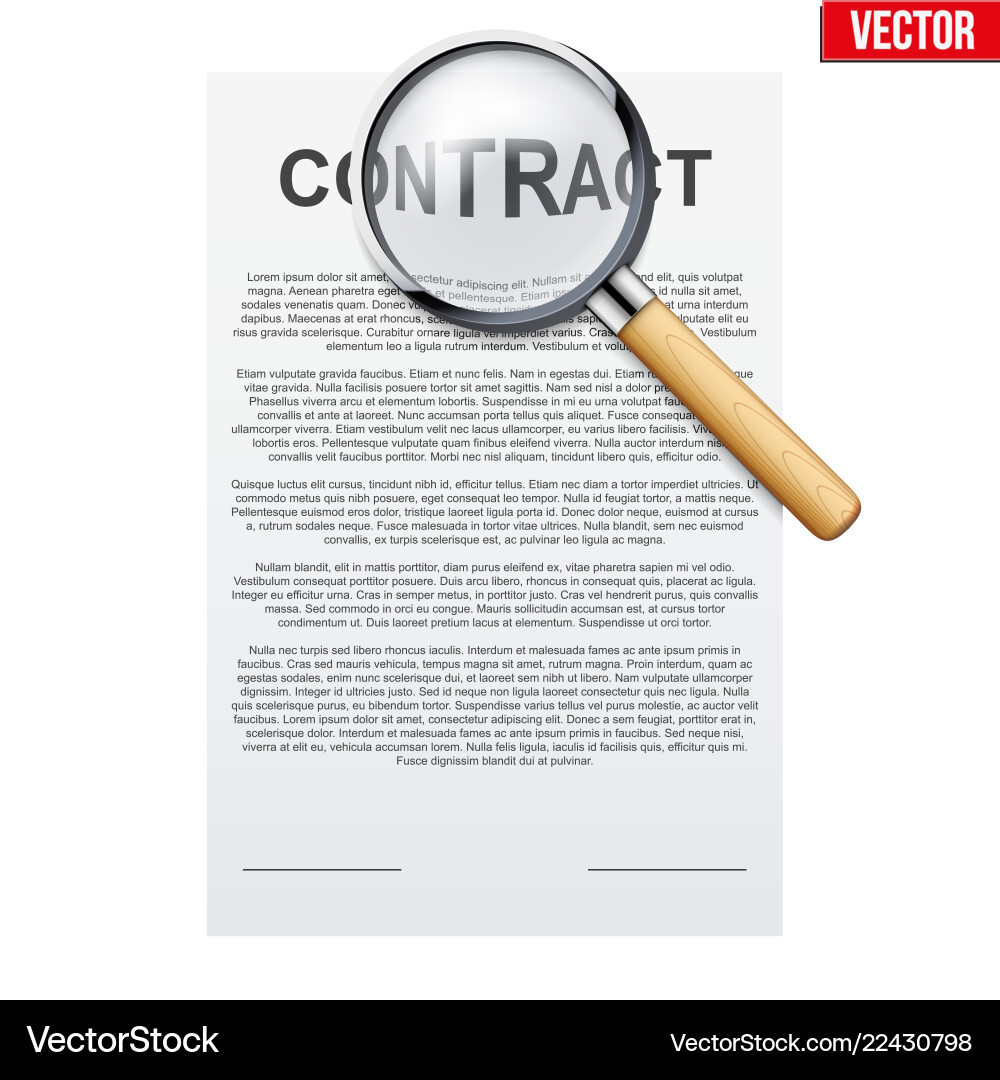 Legal contract signing Royalty Free Vector Image