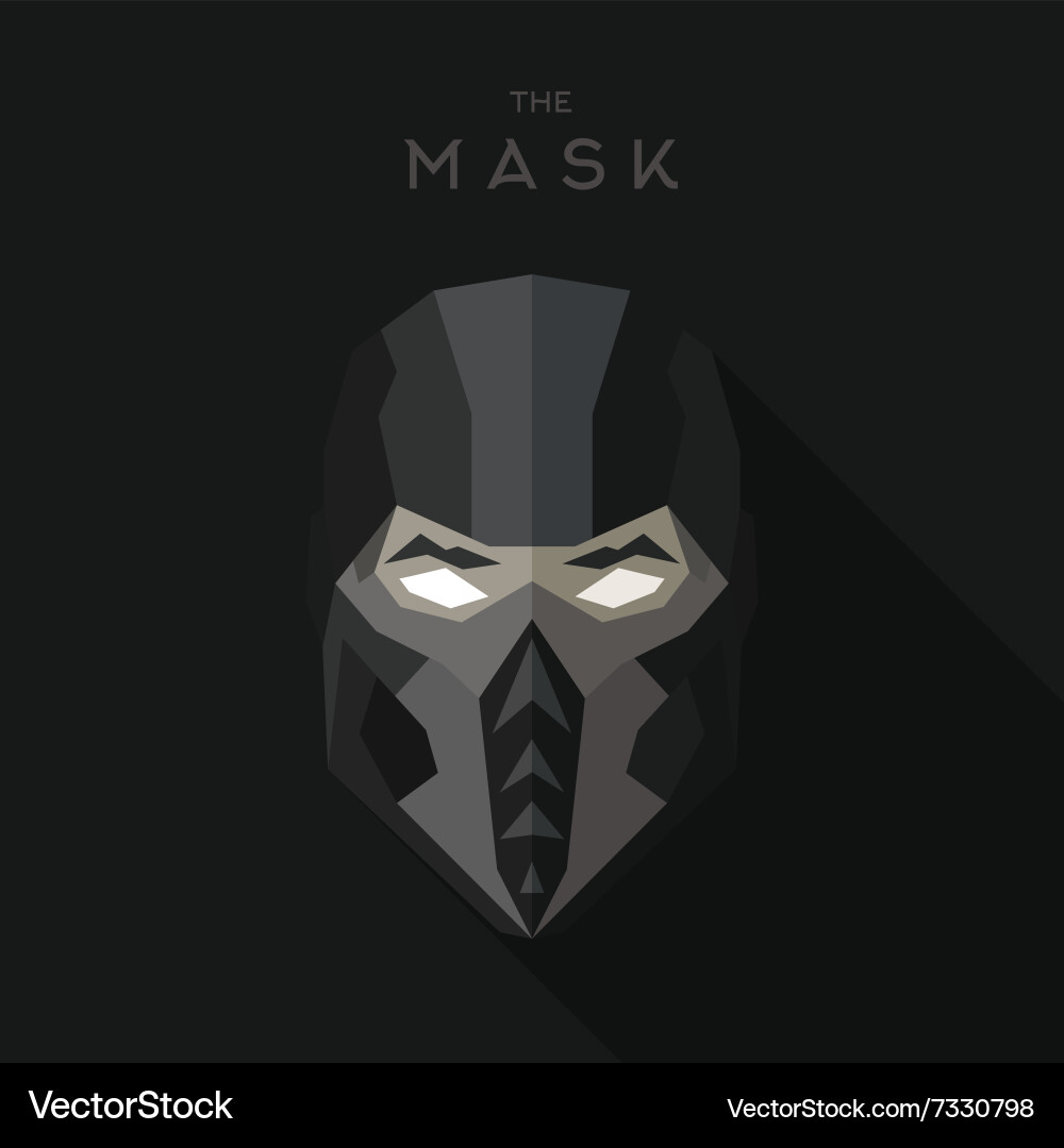 Mask villain into flat style graphics art Vector Image
