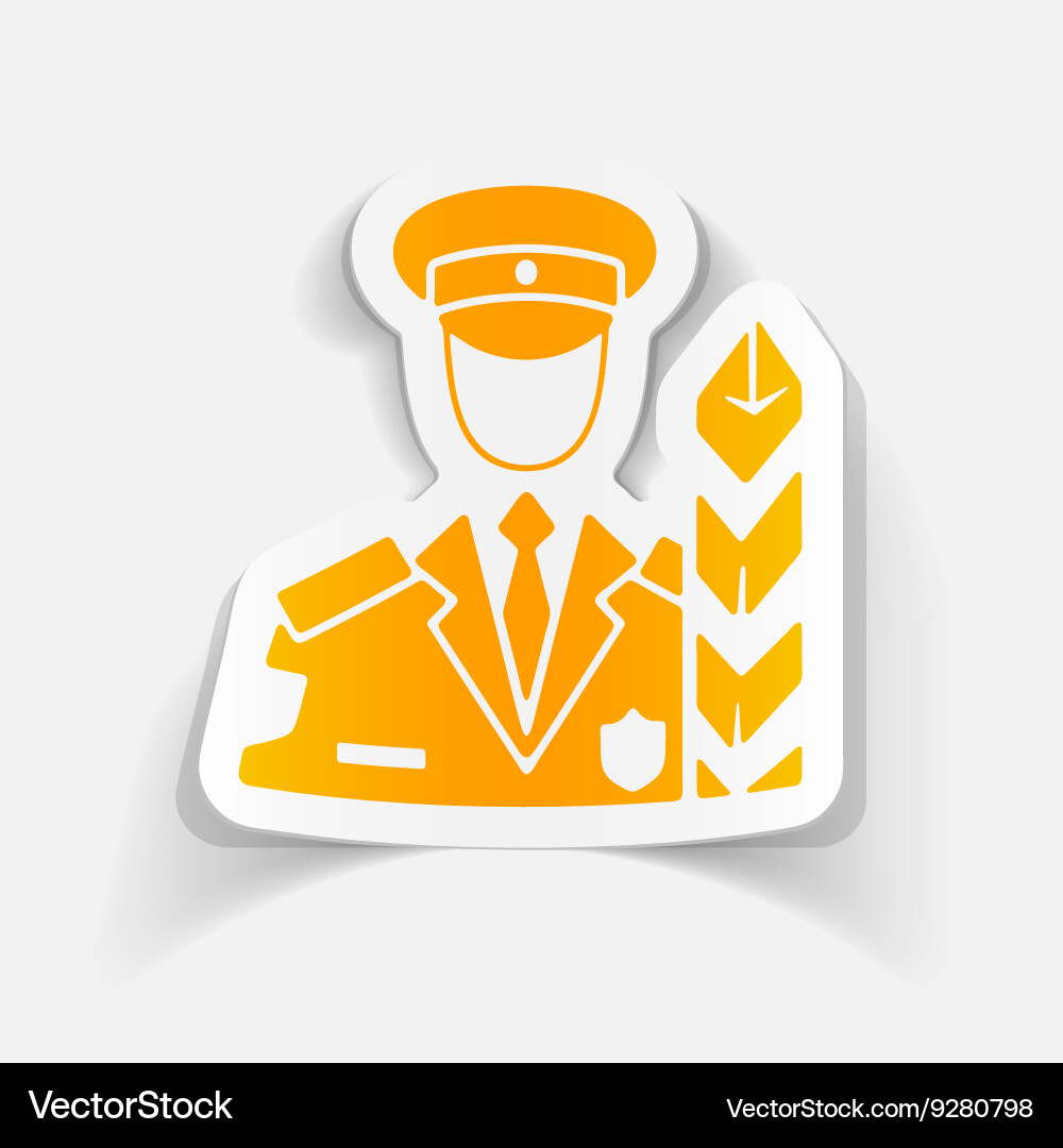 Realistic design element customs inspector Vector Image