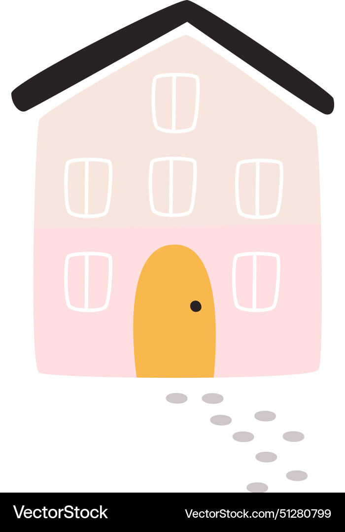 Childish abstract house Royalty Free Vector Image