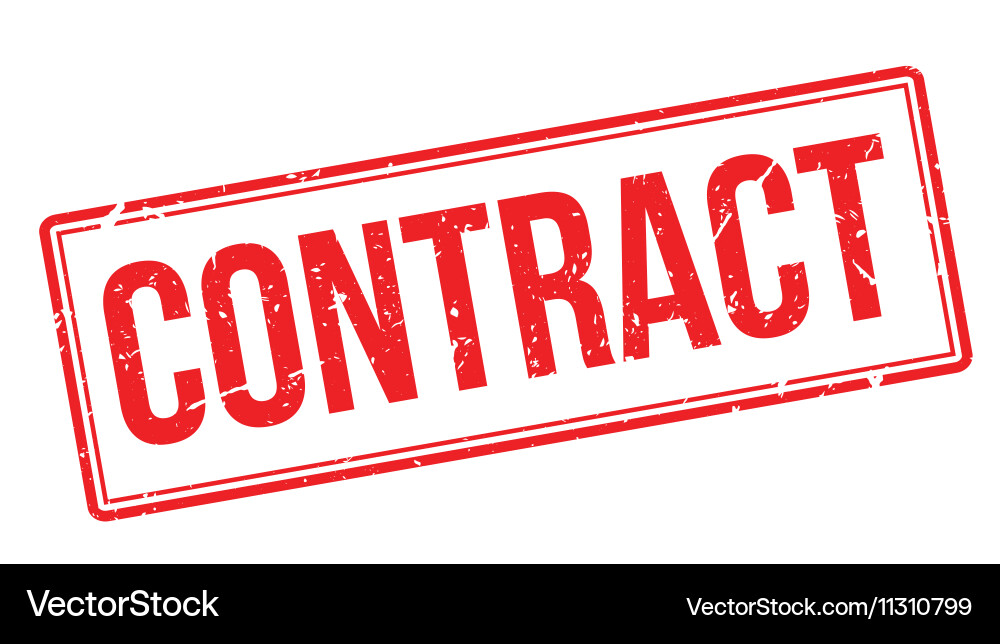 Contract rubber stamp Royalty Free Vector Image
