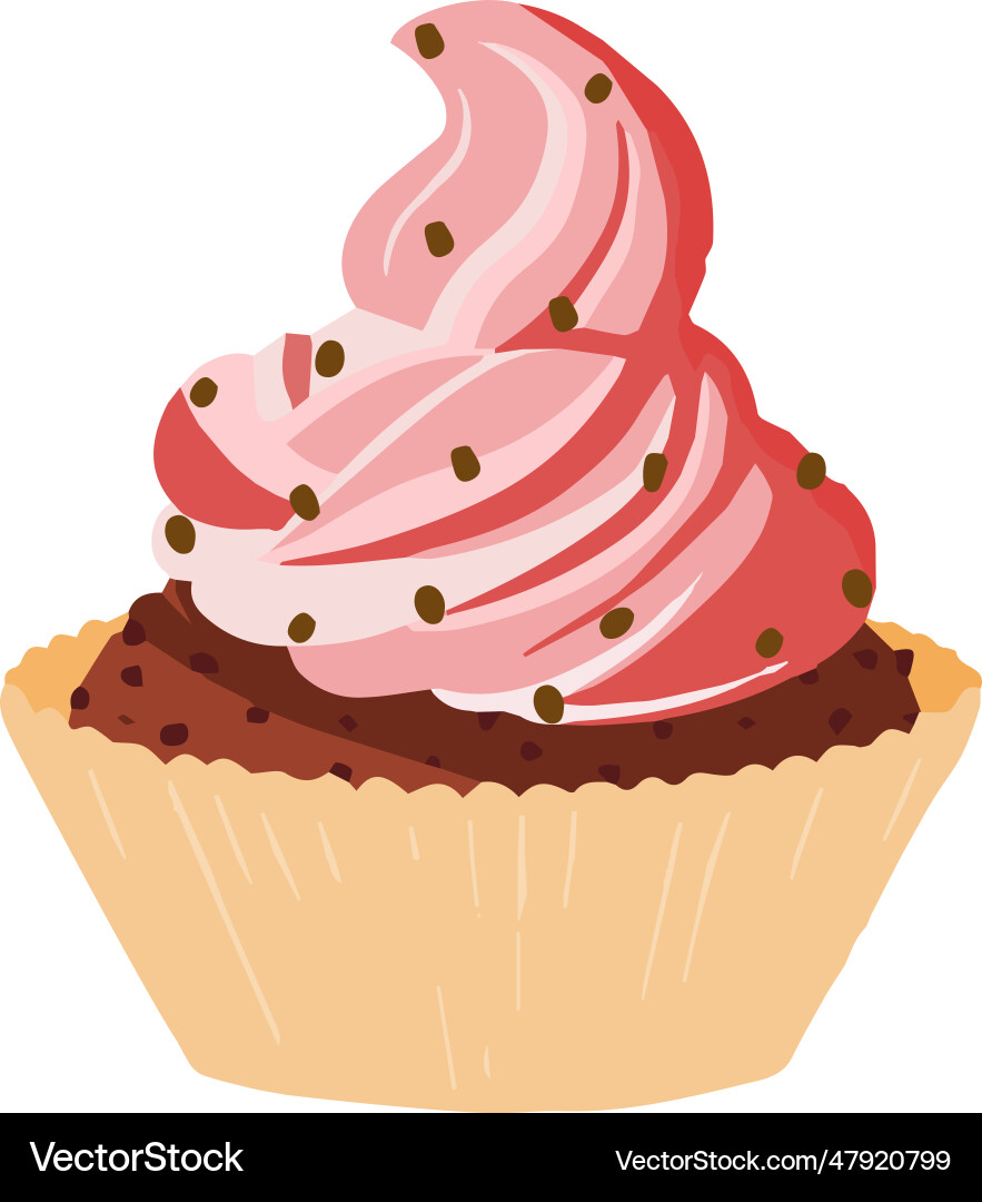 Cup cake Royalty Free Vector Image - VectorStock