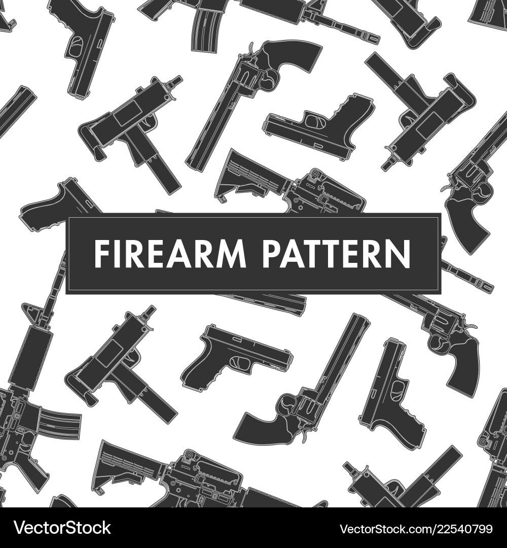 Gun pattern background Royalty Free Vector Image