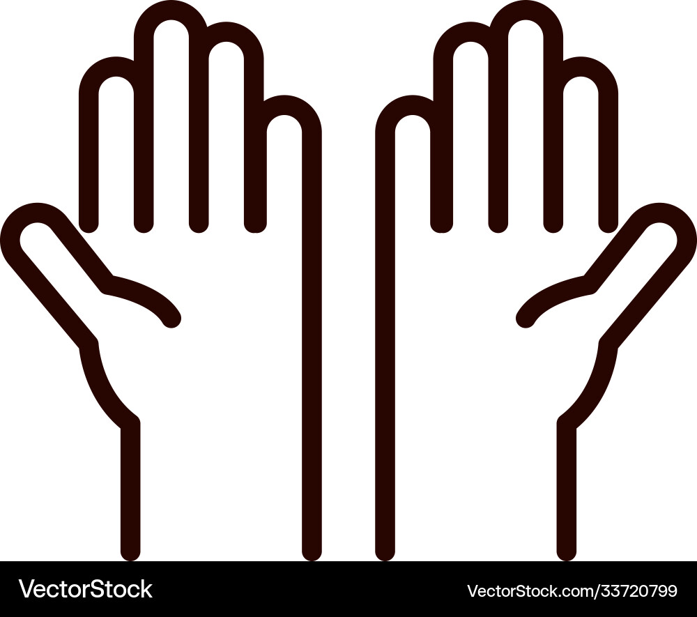 Hands support charity symbol community Royalty Free Vector