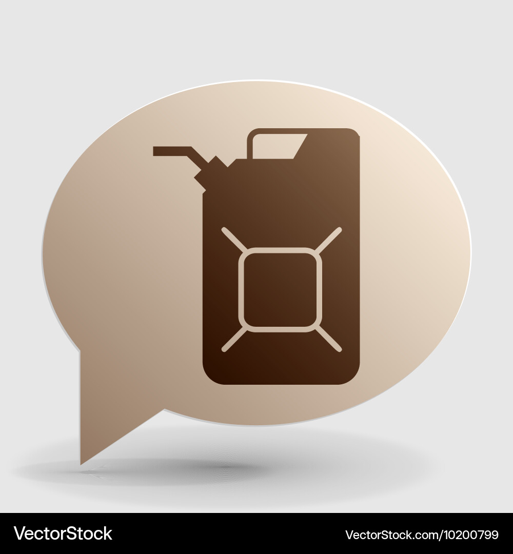 Jerrycan oil sign jerry can brown Royalty Free Vector Image