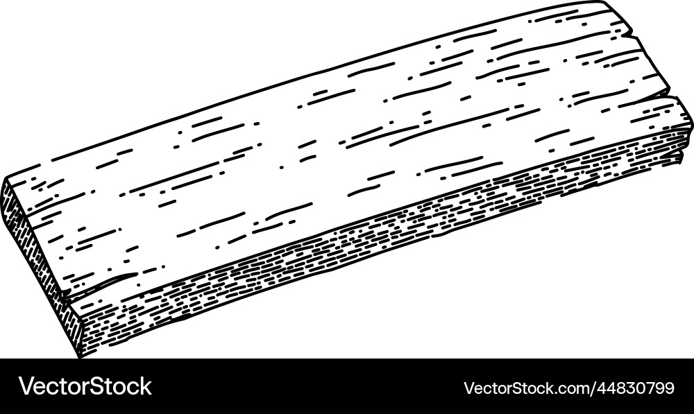 Plank wood sketch hand drawn Royalty Free Vector Image