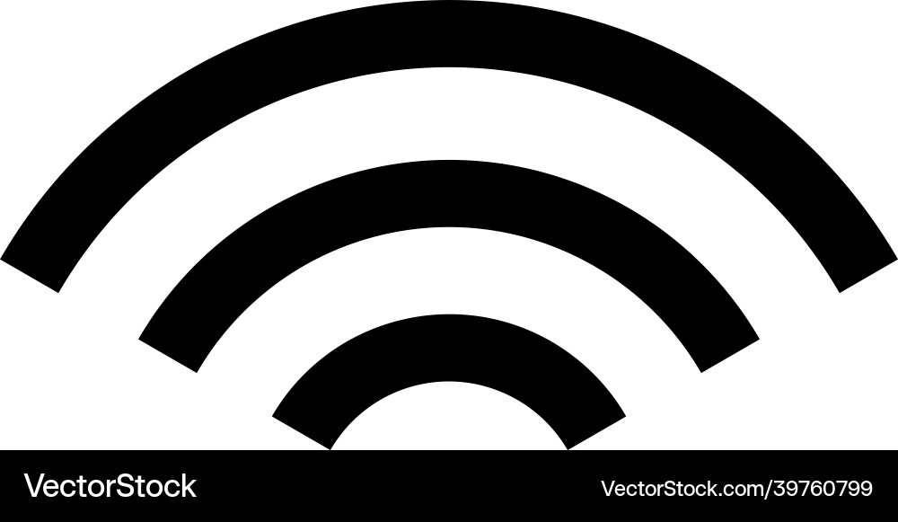 Radio waves - icon Royalty Free Vector Image - VectorStock