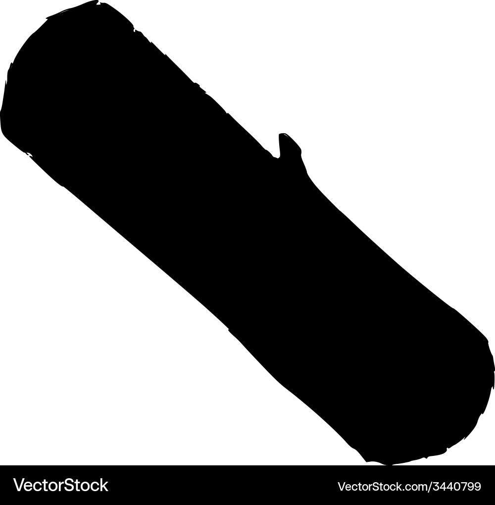 Silhouette of wood log Royalty Free Vector Image