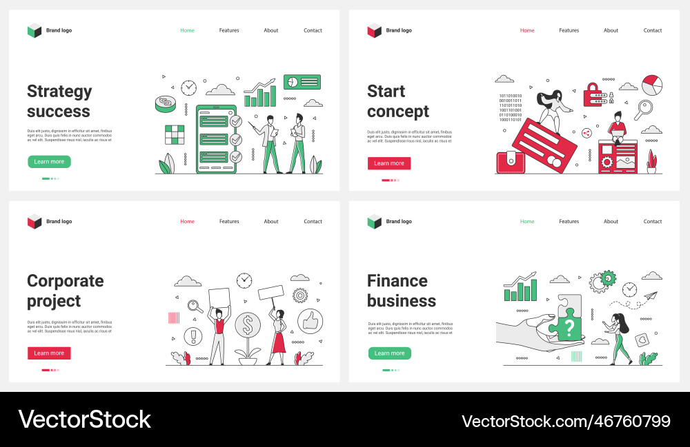 Success of corporate project strategy start Vector Image