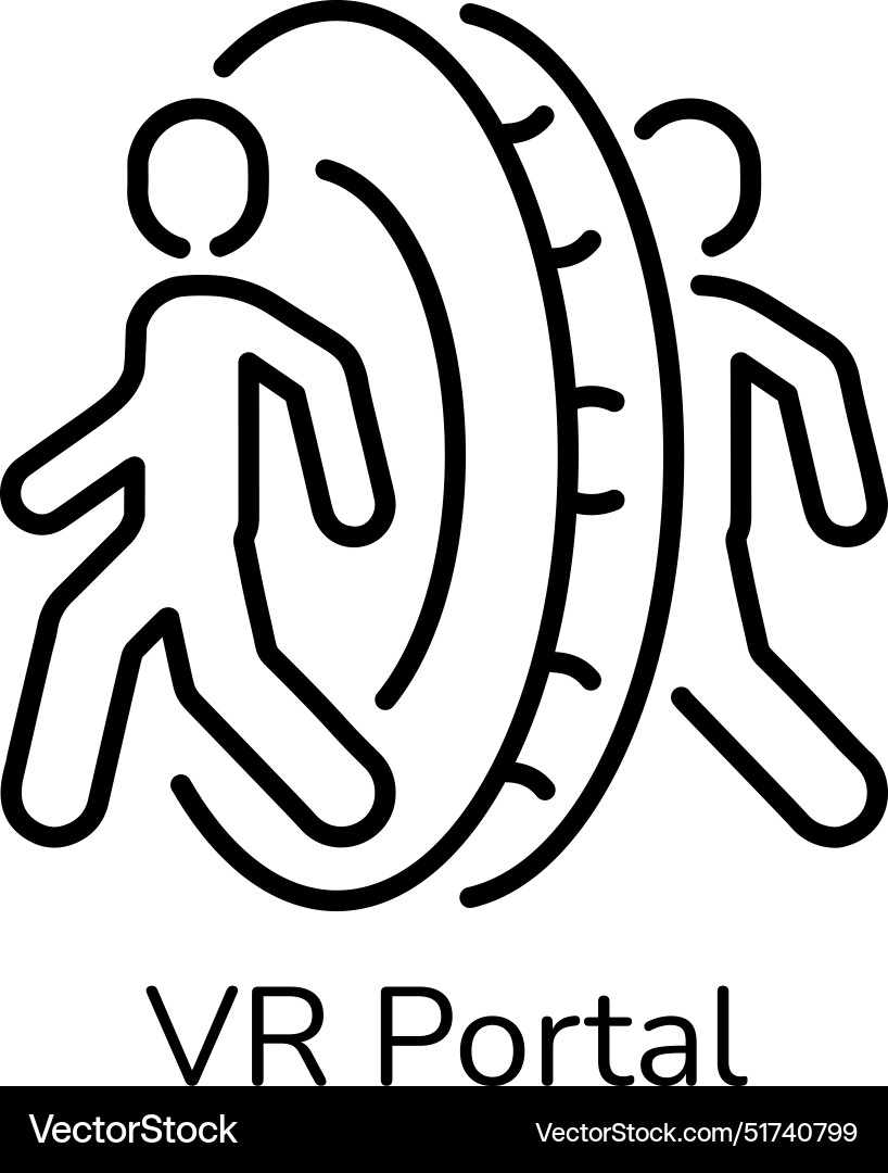 Vr portal Royalty Free Vector Image - VectorStock