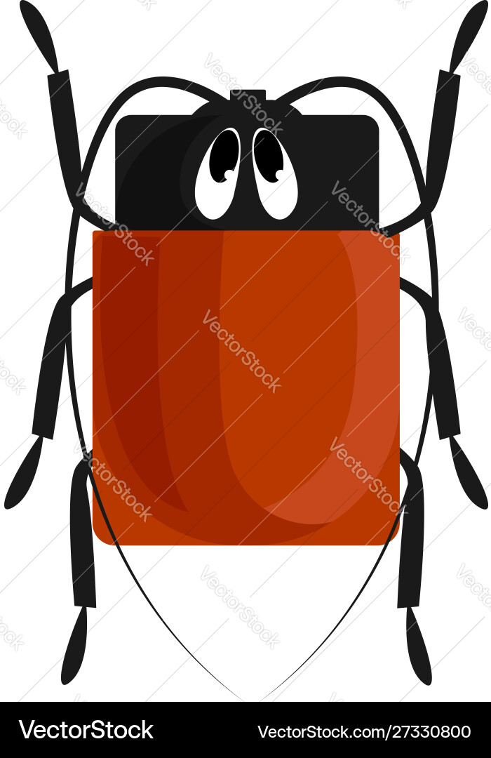 Big bug on white background Royalty Free Vector Image