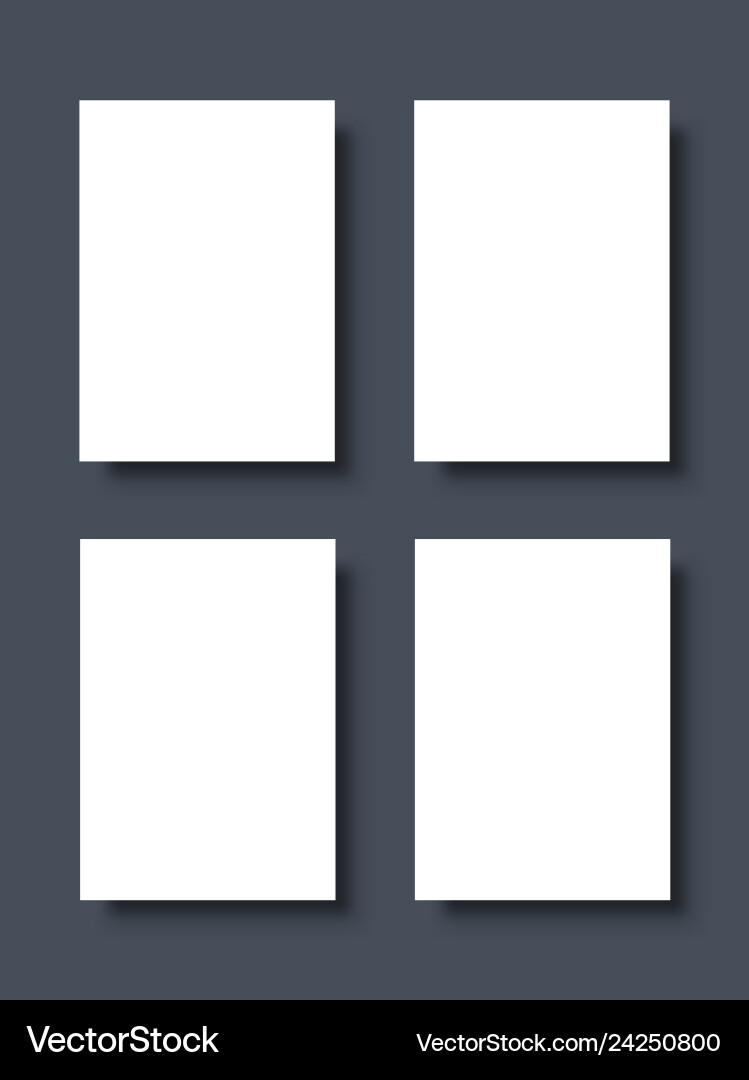 Empty white poster paper blank template Royalty Free Vector