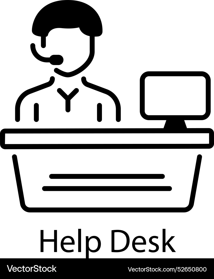 Help desk Royalty Free Vector Image - VectorStock