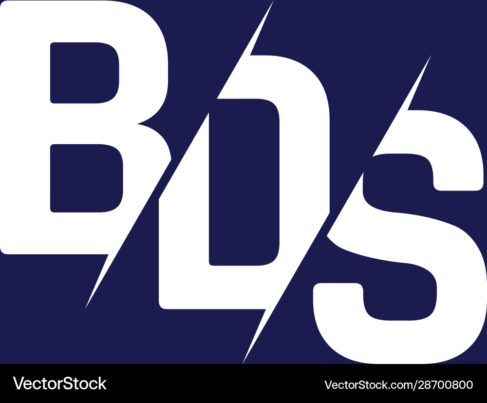 Monogram letters initial logo design bds Vector Image