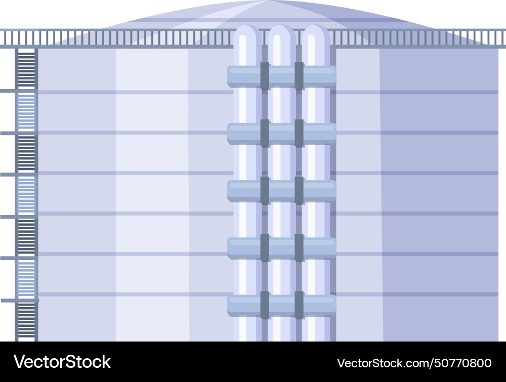 Oil storage tank industrial gas liquid container Vector Image
