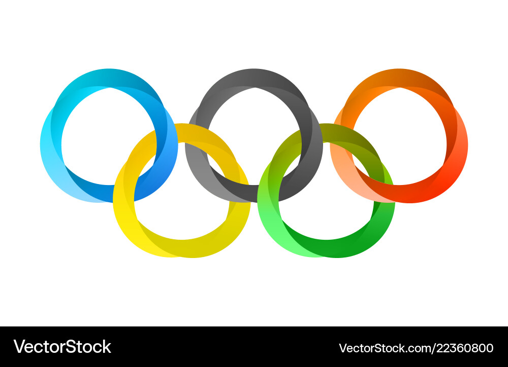 Olympics circles in modern style Royalty Free Vector Image