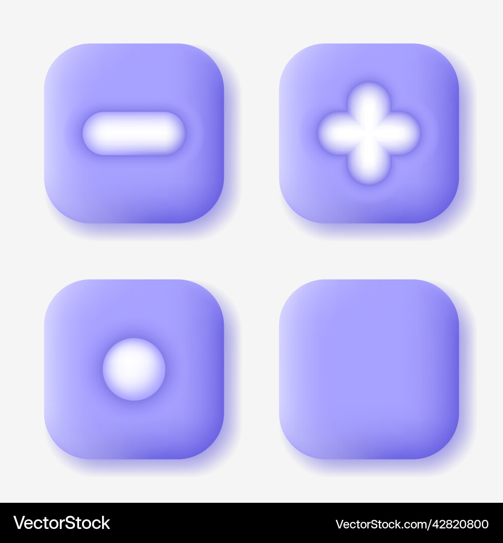 Plus minus and point symbols Royalty Free Vector Image