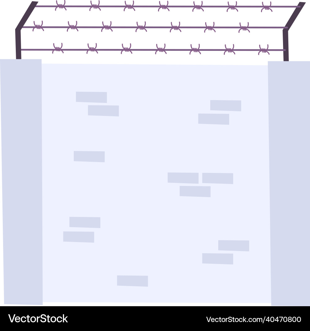 Gefängnis Wand flache Zusammensetzung Lizenzfreier Vektor
