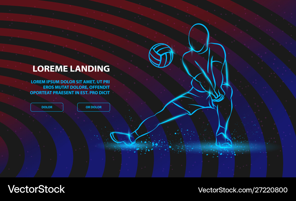 Volleyball player plays sport Royalty Free Vector Image
