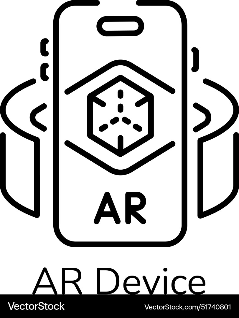 Ar device Royalty Free Vector Image - VectorStock