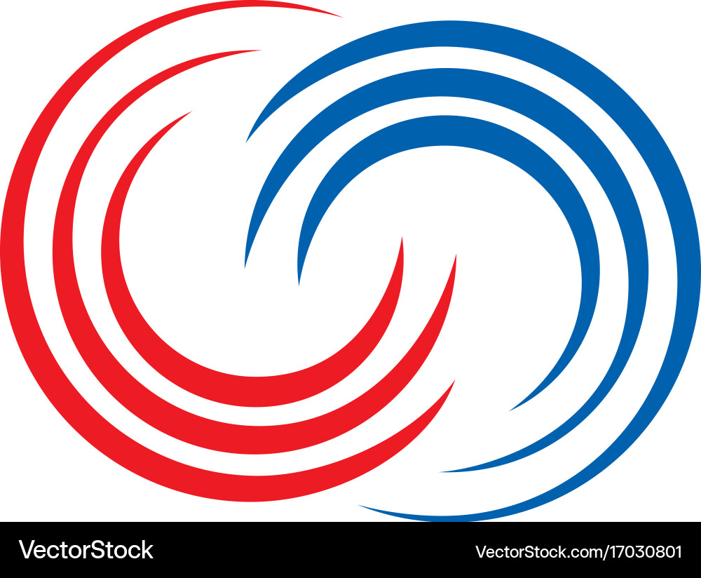 Circle connection swirl logo Royalty Free Vector Image