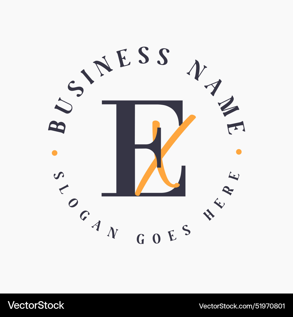 Elegant letter ex initials logo for corporate Vector Image