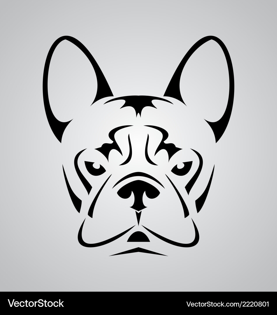 Little dog face tribal Royalty Free Vector Image