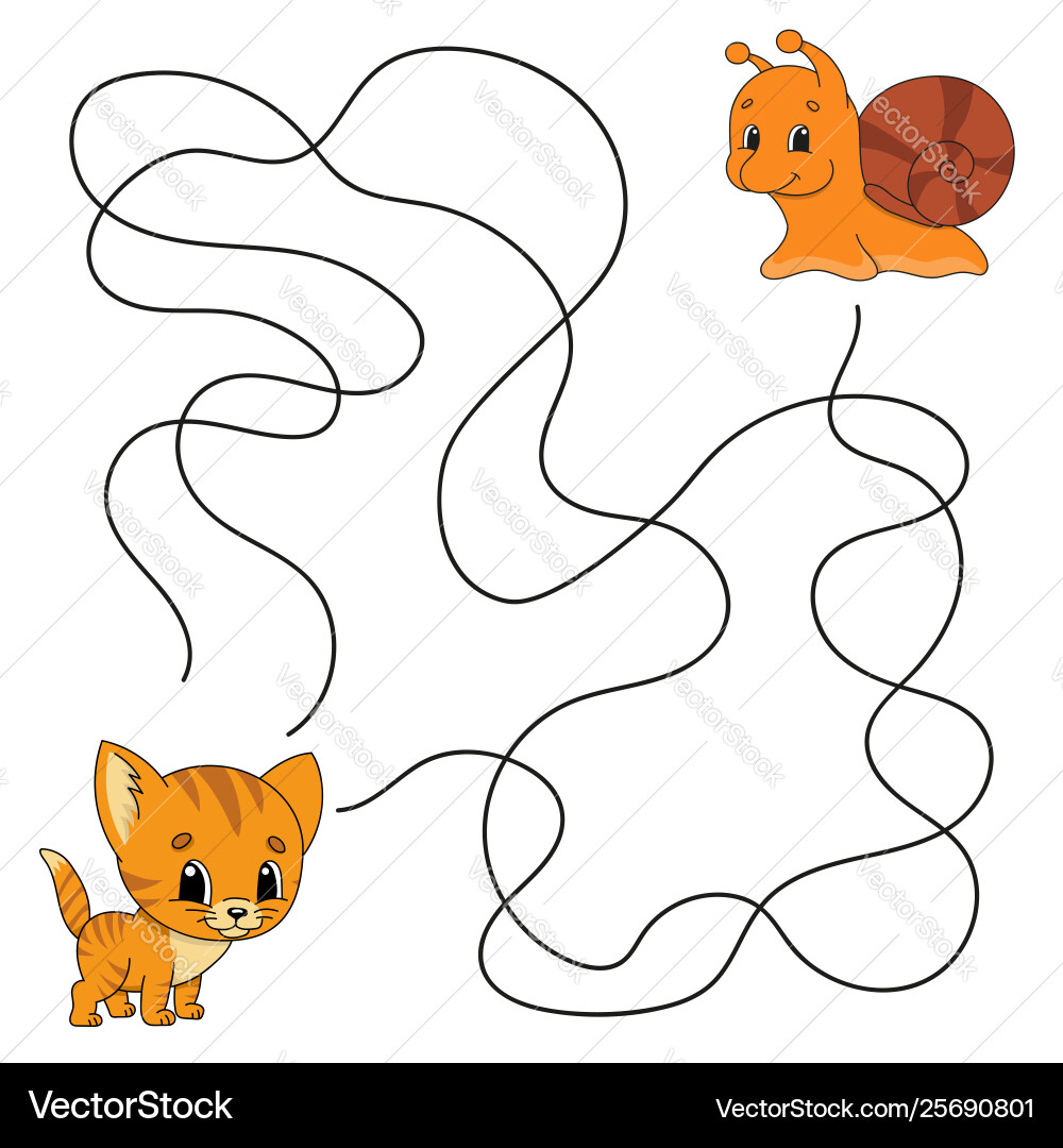 Maze game for kids funny labyrinth education Vector Image