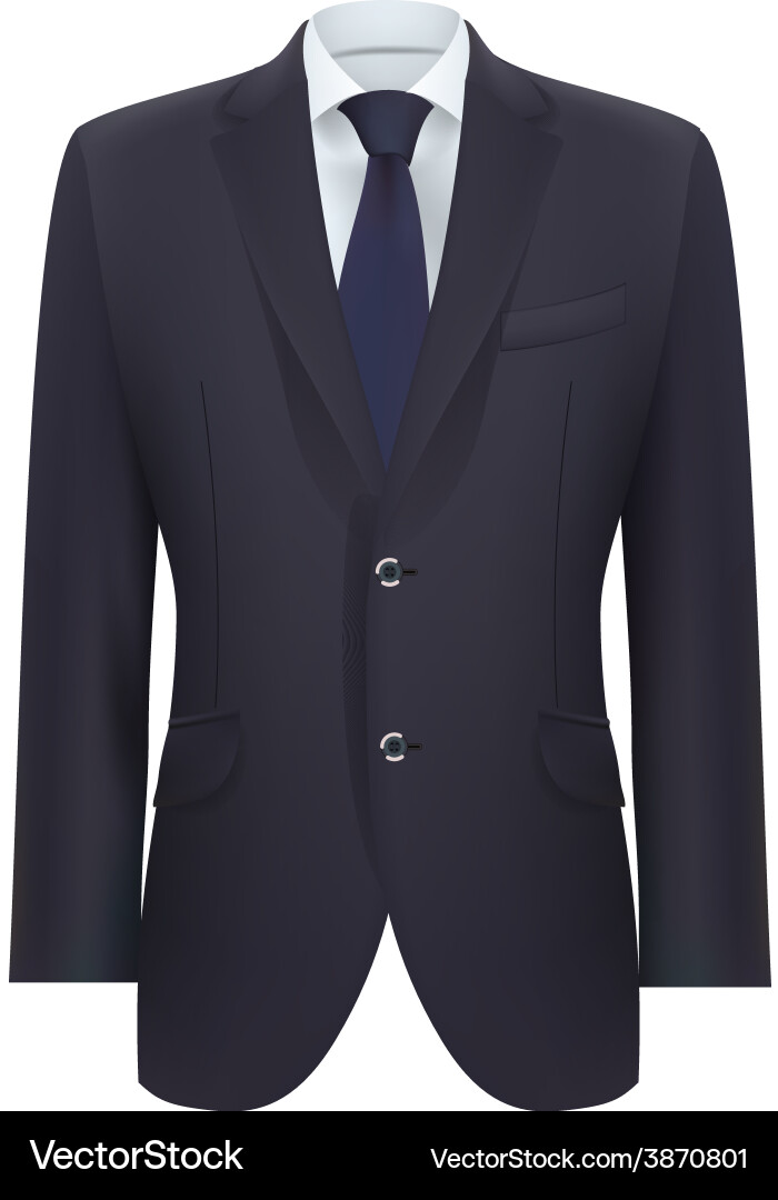 Suit isolated on white background Royalty Free Vector Image