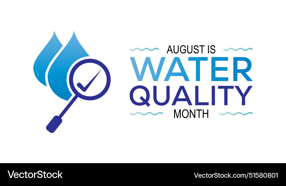 Water quality month Royalty Free Vector Image - VectorStock