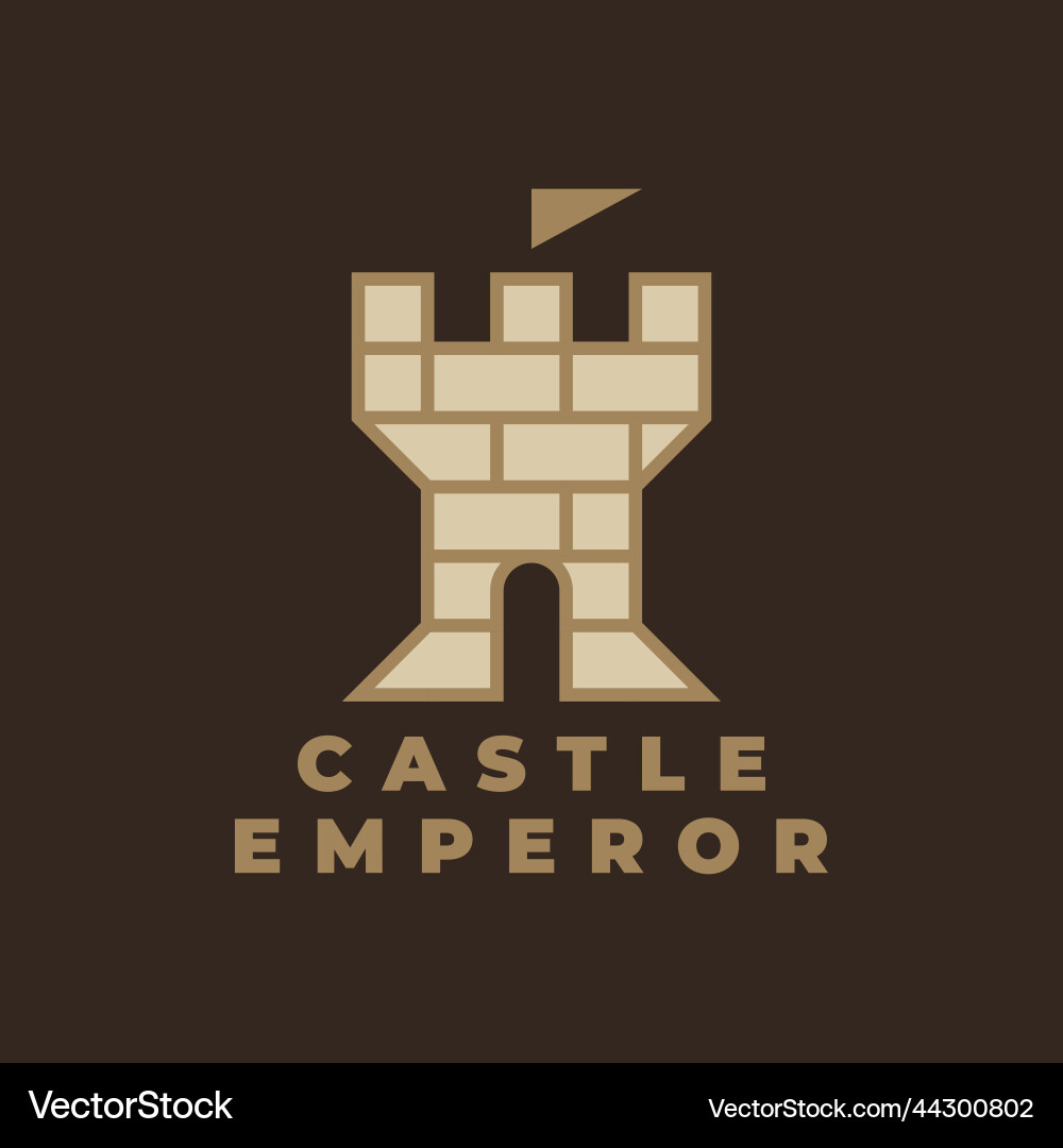 Castle logo design template Royalty Free Vector Image