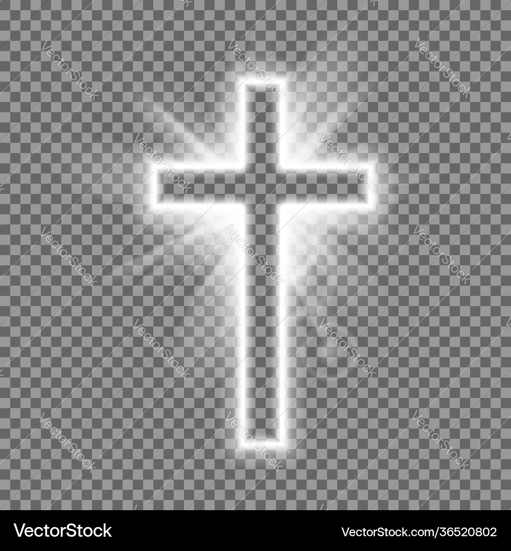 Christian heaven holy light glow effect shine Vector Image