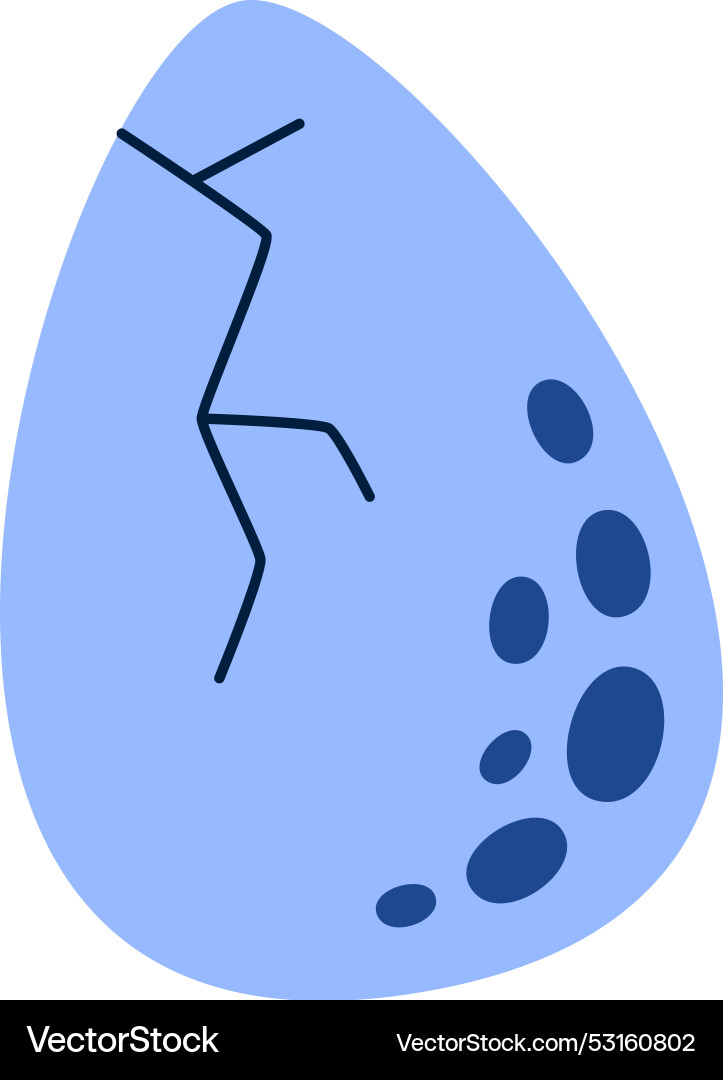 Cracked dinosaur egg Royalty Free Vector Image
