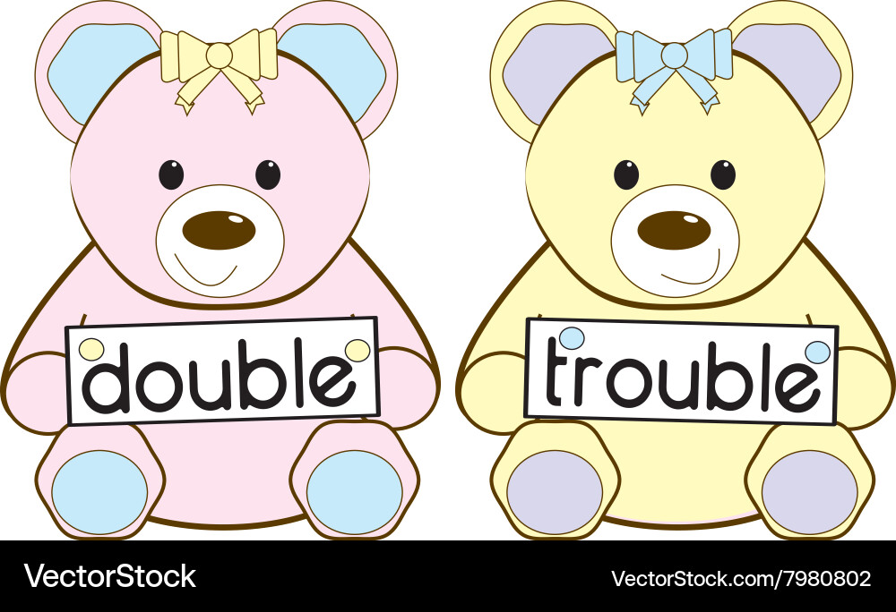 Double trouble Royalty Free Vector Image - VectorStock