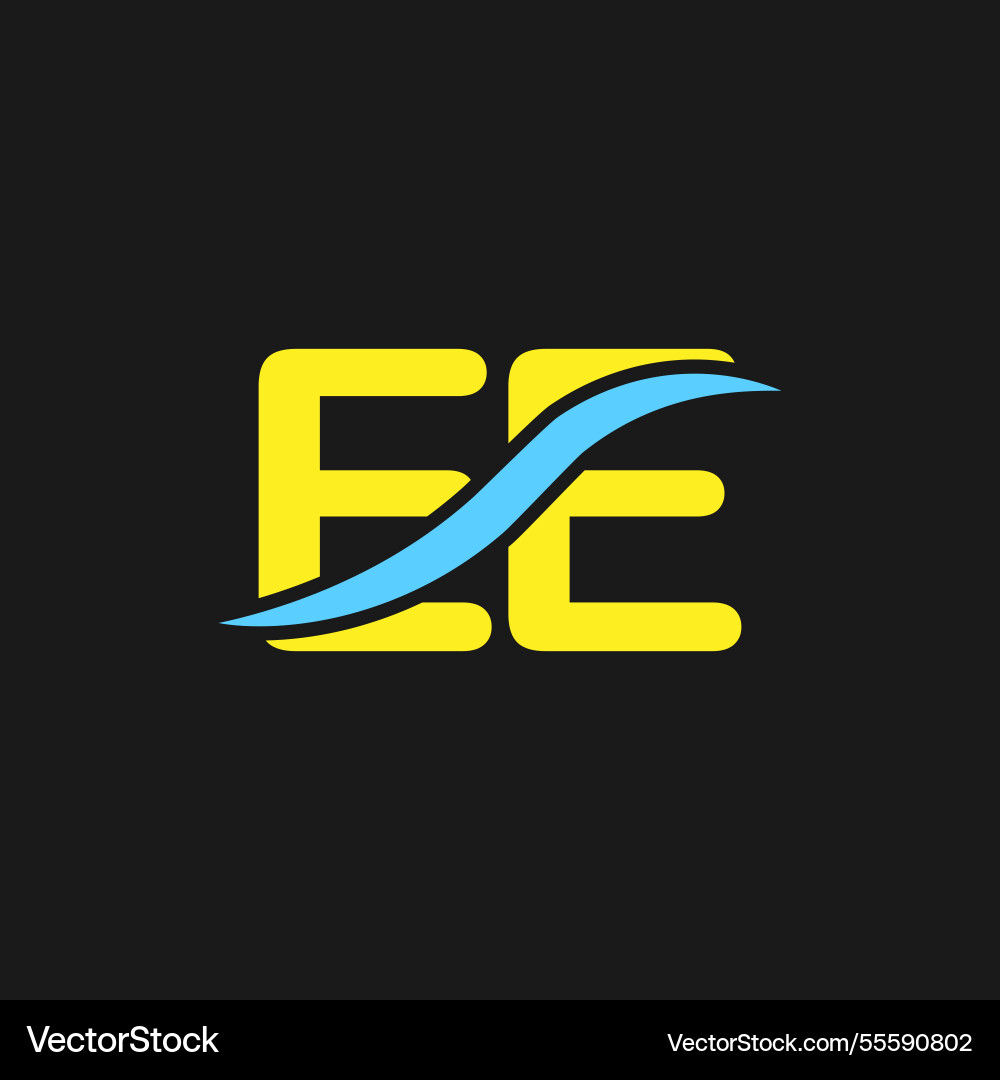 Ee logo design trendy awesome artistic initial Vector Image