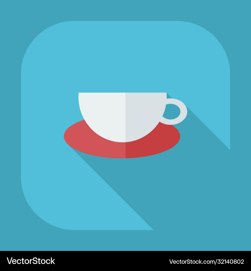 Flat modern design with shadow icons cup Vector Image