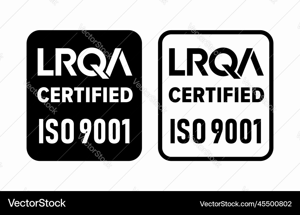 ISO 9001 Quality Management Sign Royalty Free Vector Image