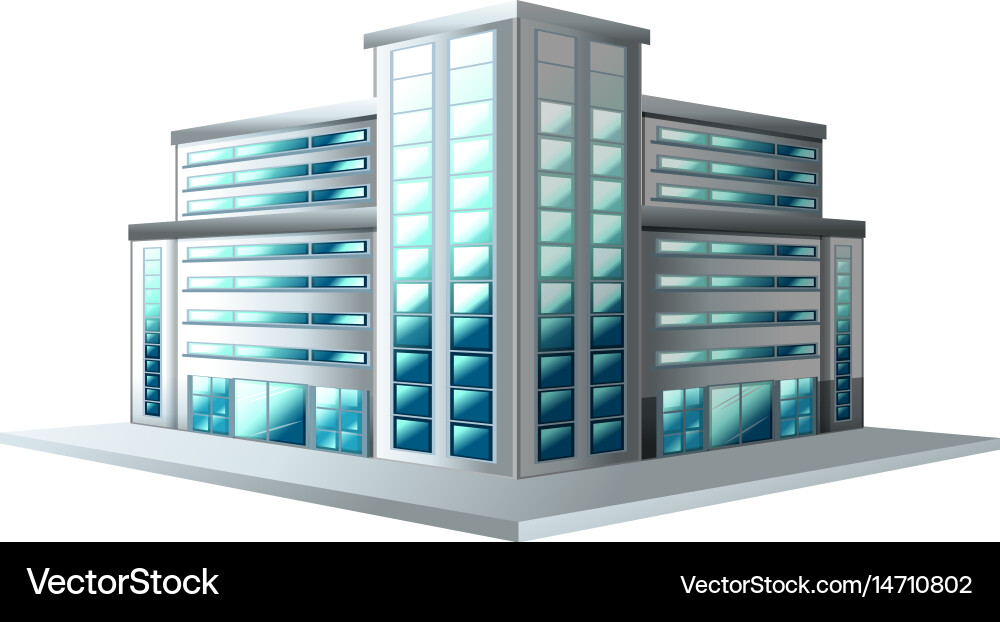 Modern style of office building Royalty Free Vector Image