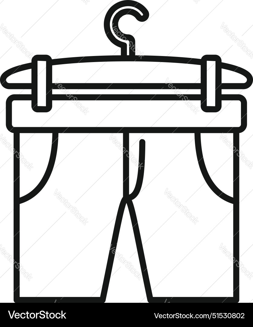 Pants on hanger clothing retail icon Royalty Free Vector
