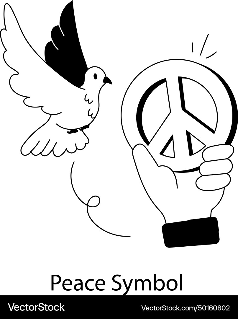 Peace symbol Royalty Free Vector Image - VectorStock